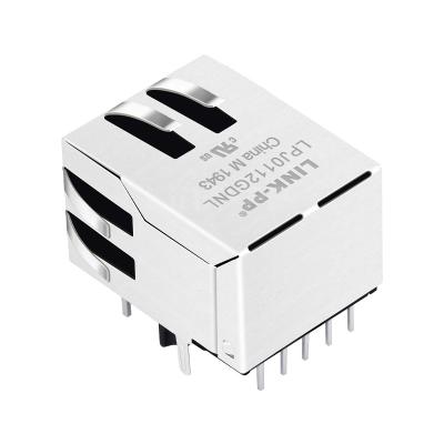 中国 LPJ0112GDNL 10/100 ベース-T タブダウン シングルポート リキティファーのダイオード POE RJ45 コンネクタを通過 LED 黄色/緑 販売のため