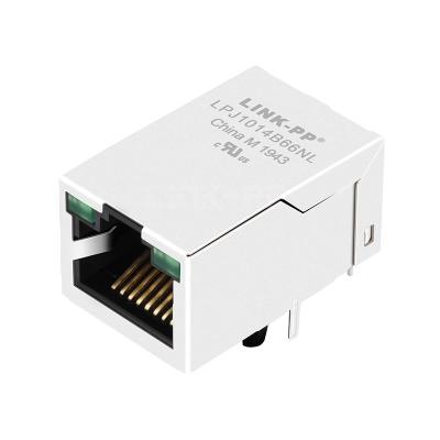 China LPJ1014B66NL 10/100 Base-T Tab Up Verde/Led Verde 1x1 Port RJ45 Jack Connector à venda