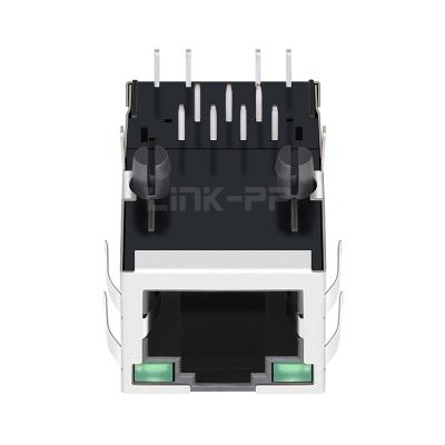 Cina LPJ1014B66NL 10/100 Base-T Tab Up Verde/verde Led 1x1 Port RJ45 Jack Connector in vendita
