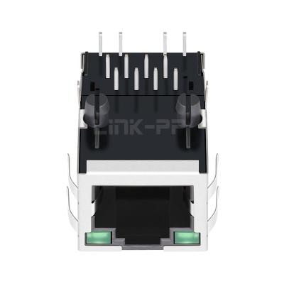 Cina LPJ1026AWNL 10/100 Base-T Tab Up 1x1 Port RJ45 Connector femminile con LED verde/verde in vendita