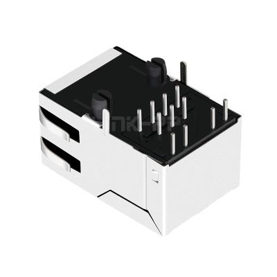 中国 LPJ6014A175NL 10/100 Base-T RJ45 1x1 ポート イーサネット モジュール式 ジャック タブアップ 緑/黄色 LED 販売のため