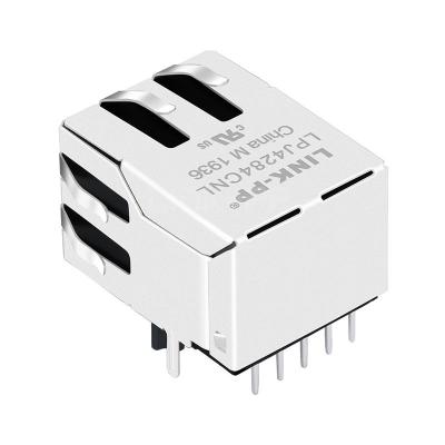 中国 LPJ4284CNL RJ45 PoE マグジャック 10/100 ベースTタブダウン 販売のため