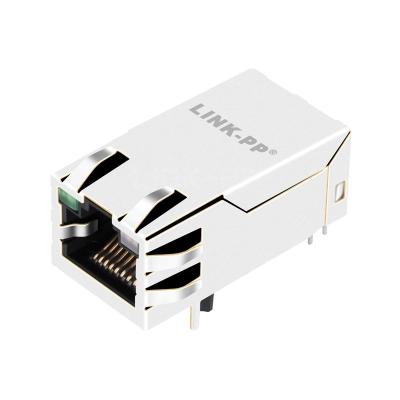 中国 0826-1L1T-57-F 互換性LPJK1014A8NL 10/100 ベース-T タブアップ シングルポート POE RJ45 ジャック グリーン/グリーン&イエロー LED 販売のため