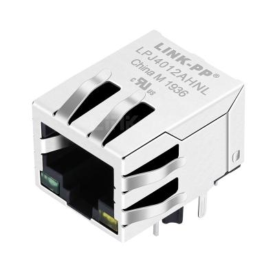 China LPJ4012AHNL 10/100 Base-T Tab Down Single Port RJ45 Conector feminino com LED verde/amarelo à venda