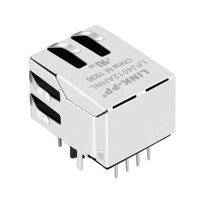 Cina LPJ4012AHNL 10/100 Base-T Tab Down Single Port RJ45 Connector femminile con LED verde/giallo in vendita