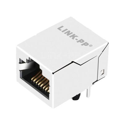 中国 LPJ16204DNL 10/100 ベース-T タブ UP 無LEDシングルポート PoE RJ45 女性接続器 販売のため