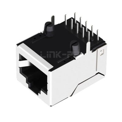 中国 LPJ16204DNL 10/100 ベース-T タブ UP 無LEDシングルポート PoE RJ45 女性接続器 販売のため