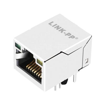 China LPJ16204BENL 10/100 Base-T 1 Porta 10P8C RJ45 Magjack Conector Feminino Tab UP Verde/Amarela LED à venda