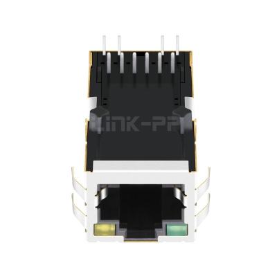 China 0826-1AX1-47-F 10/100 Base-T Tab Up Single Port Connector Integrado Rj45 Jack Com LED Verde/Amarela à venda