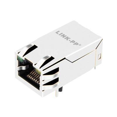 China 0826-1AX1-47-F 10/100 Base-T Tab Up Single Port Connector Integrado Rj45 Jack Com LED Verde/Amarela à venda