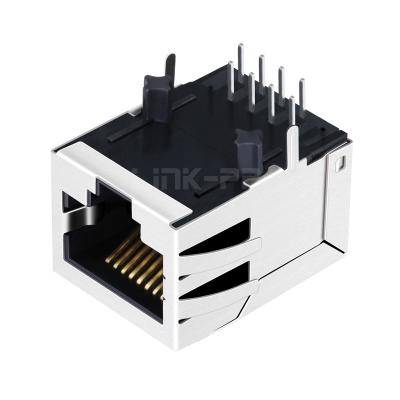 中国 LPJ4514CNL 10/100 ベース-T タブダウン 無LEDシングルポート PoE+ RJ45コネクタ マグジャック 販売のため