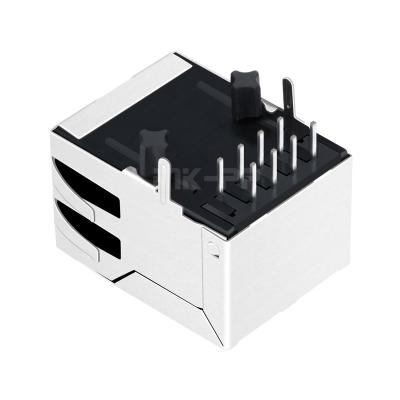 中国 LPJ4514CNL 10/100 ベース-T タブダウン 無LEDシングルポート PoE+ RJ45コネクタ マグジャック 販売のため