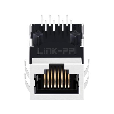 中国 LPJ4514CNL 10/100 ベース-T タブダウン 無LEDシングルポート PoE+ RJ45コネクタ マグジャック 販売のため