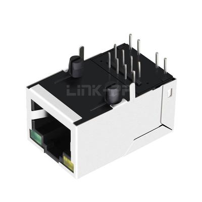China YDS 47F-120U1YG2DNW2NL Compativel LINK-PP LPJ1014BGNL 10/100 Base-T 1 Port RJ45 Conector Tab Up Amarelo/Verde LED à venda