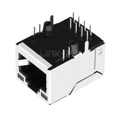 Cina LPJ162347BFNL 10/100 Base-T Tab UP Single Port RJ45 Magnetic Jack Green/Green LED in vendita
