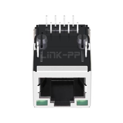 Cina LPJ162347BFNL 10/100 Base-T Tab UP Single Port RJ45 Magnetic Jack Green/Green LED in vendita