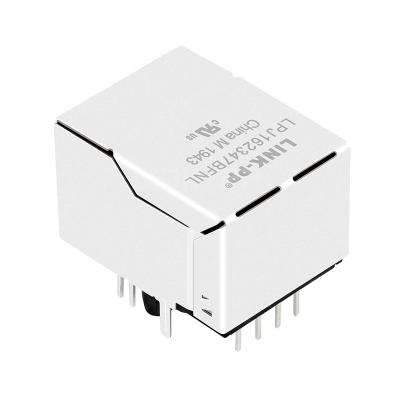 Cina LPJ162347BFNL 10/100 Base-T Tab UP Single Port RJ45 Magnetic Jack Green/Green LED in vendita