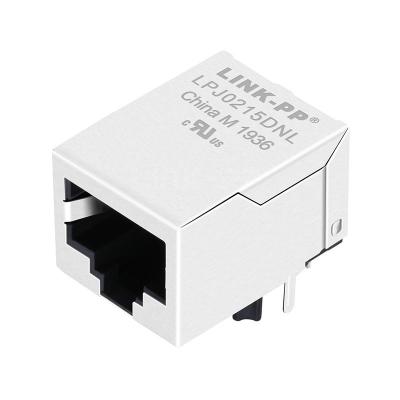 China LPJ0215DNL RJ45 Jack modular com magnéticos 10 Base-T Tab Down sem LED à venda