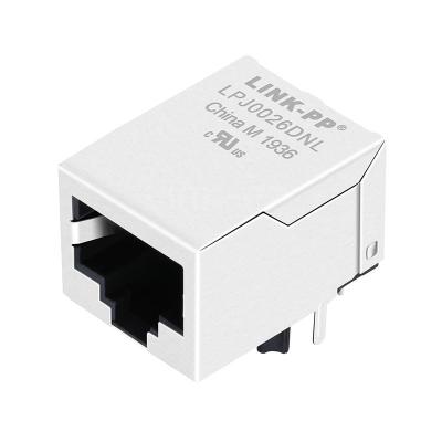 中国 LPJ0026DNL 10/100 ベース-T タブダウン 無LED 1ポート RJ45 ジャック 女性接続器 販売のため