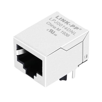 China LPJ0014DNL 10/100 Base-T Tab Down sem LED 1 Port Conector magnético RJ45 à venda
