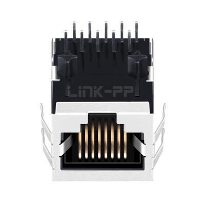 Cina LPJ0049CNL RJ45 Magjack Connector con PoE 10/100 Base-T Single Port Tab Down senza LED in vendita