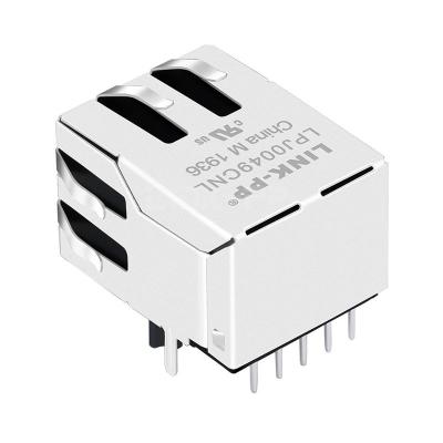 Cina LPJ0049CNL RJ45 Magjack Connector con PoE 10/100 Base-T Single Port Tab Down senza LED in vendita