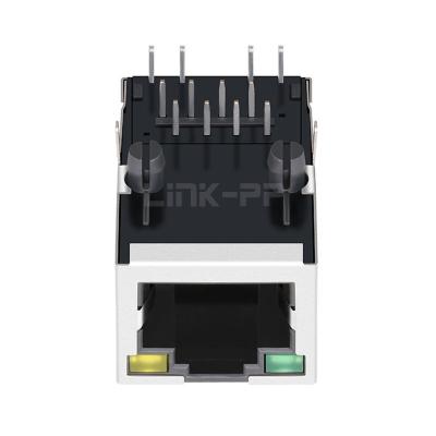 Cina LPJ1011BBNL 100 Base-T Single Port RJ45 Jack con trasformer Tab Up Verde/Giallo Led in vendita