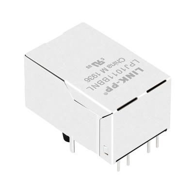 Cina LPJ1011BBNL 100 Base-T Single Port RJ45 Jack con trasformer Tab Up Verde/Giallo Led in vendita