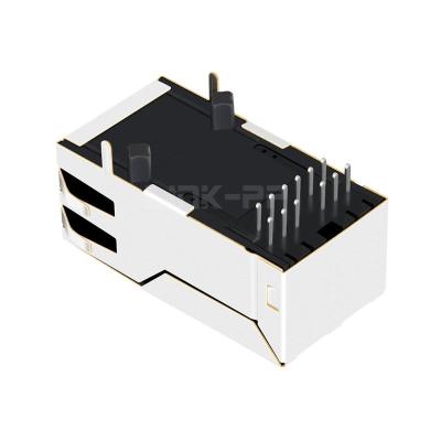 中国 LPJK0013CNL 10/100 ベース-T タブアップ 無LED 1x1 ポート POE RJ45 ジャック 長さ 33.02mm 販売のため