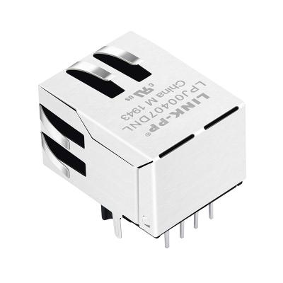 中国 LPJ00407CNL RJ45 コンネクタ 10/100 ベース-T 統合磁気タブダウン 単一ポート Led なし 販売のため