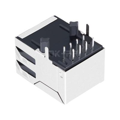 中国 Halo HFJ11-E2450HRL コンパティブル LINK-PP LPJ4011CNL 100 ベースT シングルポート マグジャック RJ45 タブダウン 販売のため