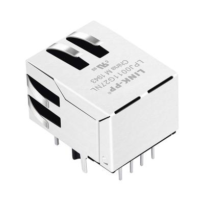 Cina Halo HFJ11-2450E-L17RL Compatibile LINK-PP LPJ0011G27NL 10/100 Base-T Single Port RJ45 MagJack Tab Down Verde/Arancione&Lede Verde in vendita