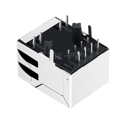 Cina Halo HFJ11-2450E-L17RL Compatibile LINK-PP LPJ0011G27NL 10/100 Base-T Single Port RJ45 MagJack Tab Down Verde/Arancione&Lede Verde in vendita