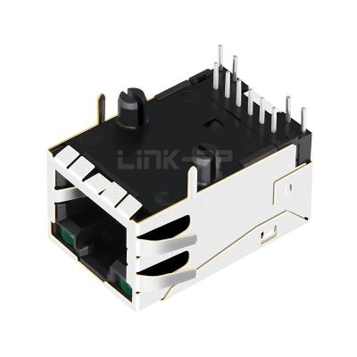 China Belfuse 08B0-1GX1-06-F Compativel LINK-PP LPJ2011KWNL 10/100 Base-T Portão único RJ45 Jacks magnéticos integrados Tab Up Verde/Led Verde à venda