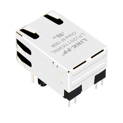 China Belfuse 08B0-1GX1-06-F Compativel LINK-PP LPJ2011KWNL 10/100 Base-T Portão único RJ45 Jacks magnéticos integrados Tab Up Verde/Led Verde à venda