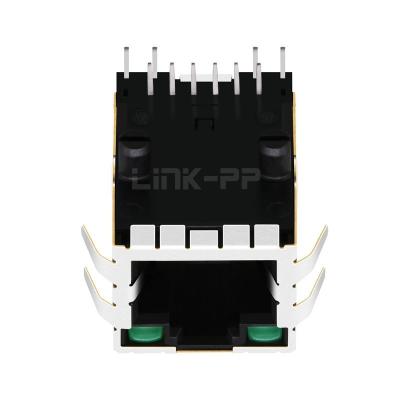 China Belfuse 08B0-1GX1-06-F Compativel LINK-PP LPJ2011KWNL 10/100 Base-T Portão único RJ45 Jacks magnéticos integrados Tab Up Verde/Led Verde à venda