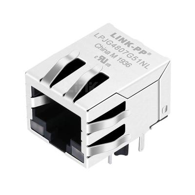 China WE 7499111440A Compatible LINK-PP LPJG4807G51NL 100/1000 Base-T Tab Down G&Y/G&Y Led 1 puerto 10P8C Ethernet Conector RJ45 en venta