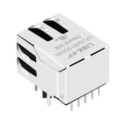China WE 7499111121 Compativel LINK-PP LPJG0813GDNL 100/1000 Base-T Tab Down Amarelo/Verde Led Single Port Escudo RJ45 Keystone Jack à venda