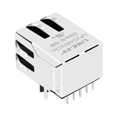 China RB1-105BAK1A Compativel LINK-PP LPJG4803CNL 100/1000 Base-T Tab Down sem conectores de rede de porta única LED Jacks RJ45 à venda
