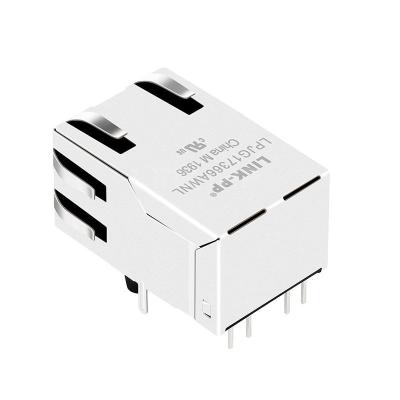 Cina Tyco 1840750-7 Compatibile LINK-PP LPJG17366AWNL 100/1000 Base-T Single Port Ethernet RJ45 Connector Tab Up Verde/Verde Led in vendita