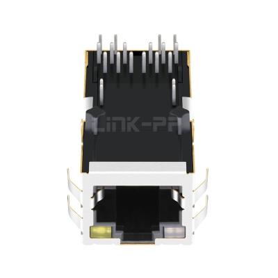 Cina Belfuse 0826-1X1T-HS-F Compatibile LINK-PP LPJK6078AONL 100/1000 Base-T Single Port RJ45 Connector femminile con 100W PoE + Tab Up Orange&Green/Yellow Led in vendita