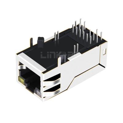Cina Belfuse 0826-1X1T-HS-F Compatibile LINK-PP LPJK6078AONL 100/1000 Base-T Single Port RJ45 Connector femminile con 100W PoE + Tab Up Orange&Green/Yellow Led in vendita