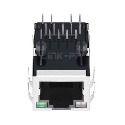 中国 ハンラン HY971161C コンパティブル LINK-PP LPJG17301A9NL 100/1000 ベース-T タブアップ イエロー&グリーン/グリーン LED シングルポート モジュール式 RJ-45 コンネクタ 販売のため