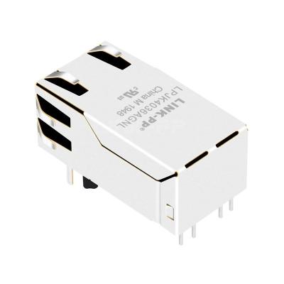 中国 Belfuse 0826-1DX1-32-F コンパティブル LINK-PP LPJK4036AGNL 100/1000 ベース-T タブアップ イエロー/グリーン LED 1x1 ポート 12ピン RJ-45 コンネクタ モジュール 販売のため