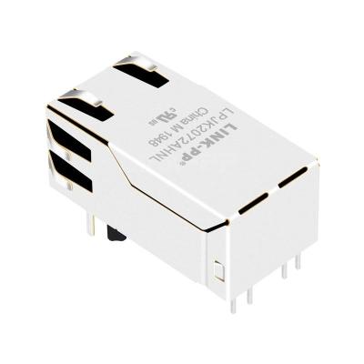 Cina Halo HFJT1-1GP-L12RL Compatibile LINK-PP LPJK2072AHNL 100/1000 Base-T Tab Up Verde/Giallo Led 1x1 Port POE RJ45 Cat6 Prezzo del connettore in vendita