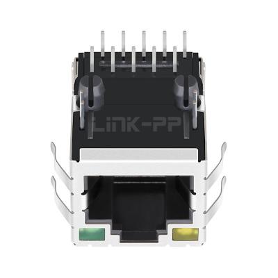 China Pulse JXD1-0001NL Compatibel LINK-PP LPJG16470ADNL 100/1000 Base-T Tab Up Geel/Groen Led Single Port RJ45 8P8C Modulaire connector Te koop
