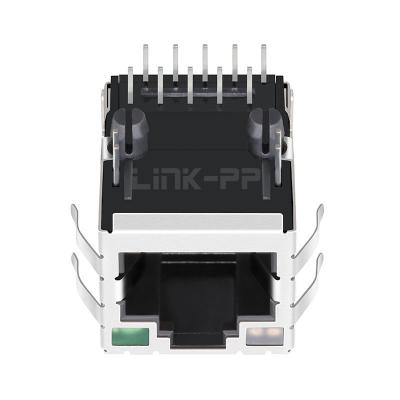 Cina Tyco 6605814-4 Compatibile LINK-PP LPJG16314A94NL 100/1000 Base-T Tab Up Verde&Giallo/Verde Led Single Port Femminile RJ45 Ethernet Jack in vendita