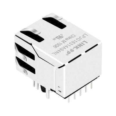 Cina Tyco 6605814-4 Compatibile LINK-PP LPJG16314A94NL 100/1000 Base-T Tab Up Verde&Giallo/Verde Led Single Port Femminile RJ45 Ethernet Jack in vendita