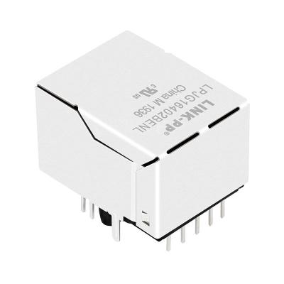 Cina YDS 46F-1302GYDNW2NL Compatibile LINK-PP LPJG16402BENL 100/1000 Base-T Single Port RJ45 Connector Tab Up Verde/Giallo Led in vendita