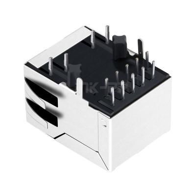China LPJG0801BBNL 10/100/1000 Base-T Tab Down RJ45 Modulaire connector Groen/Geel LED Te koop